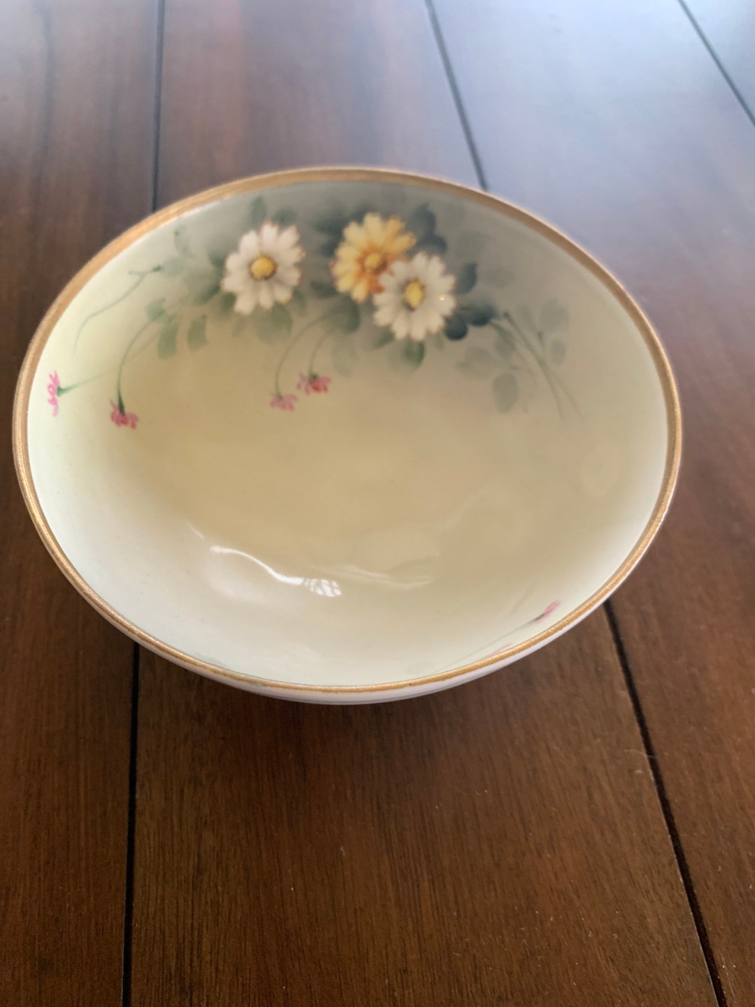Nippon Hand Painted Footed Bowl. - Etsy