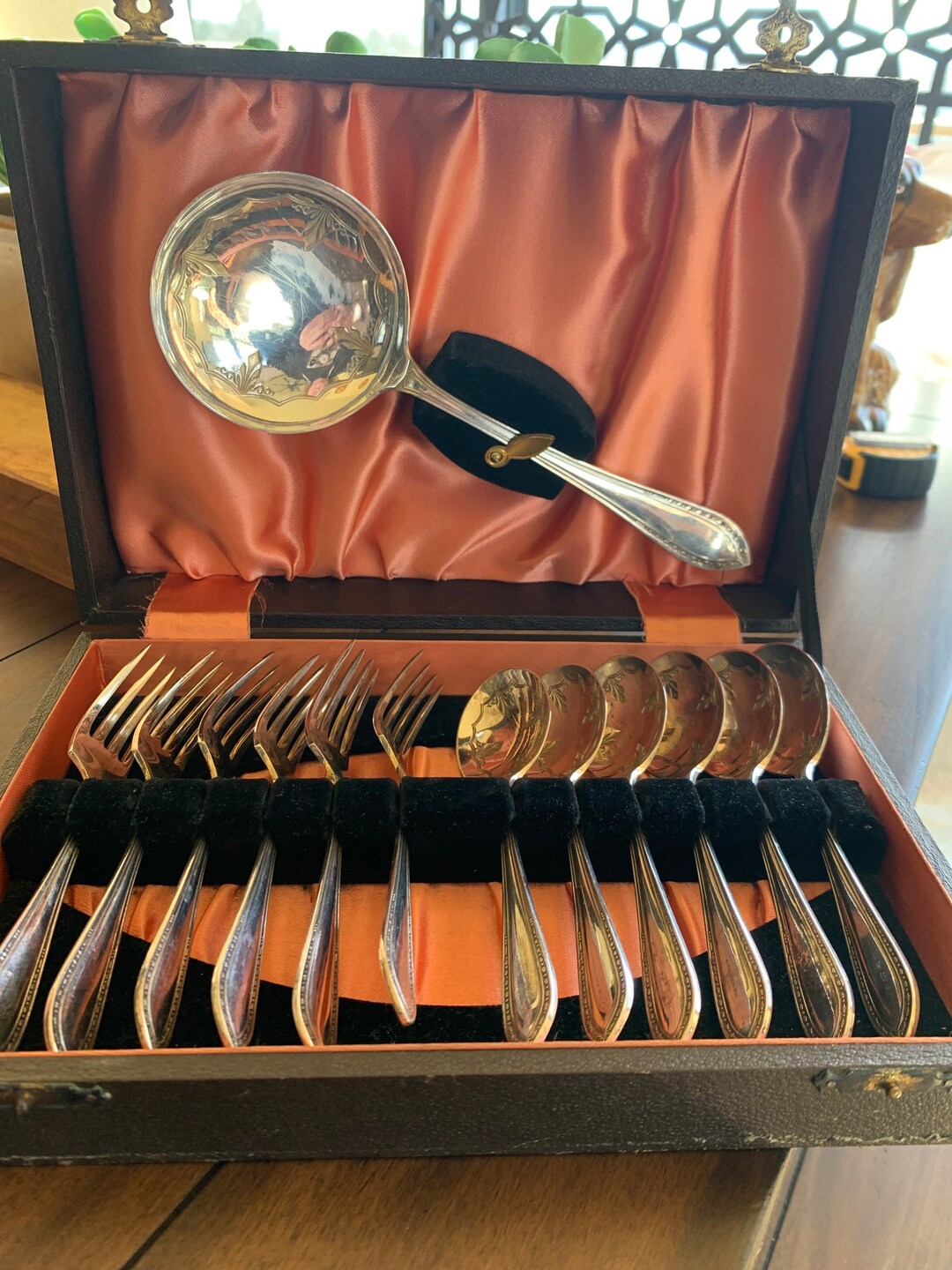 Antique English Bright Cut EPNS Spoon and Fork Set - Etsy