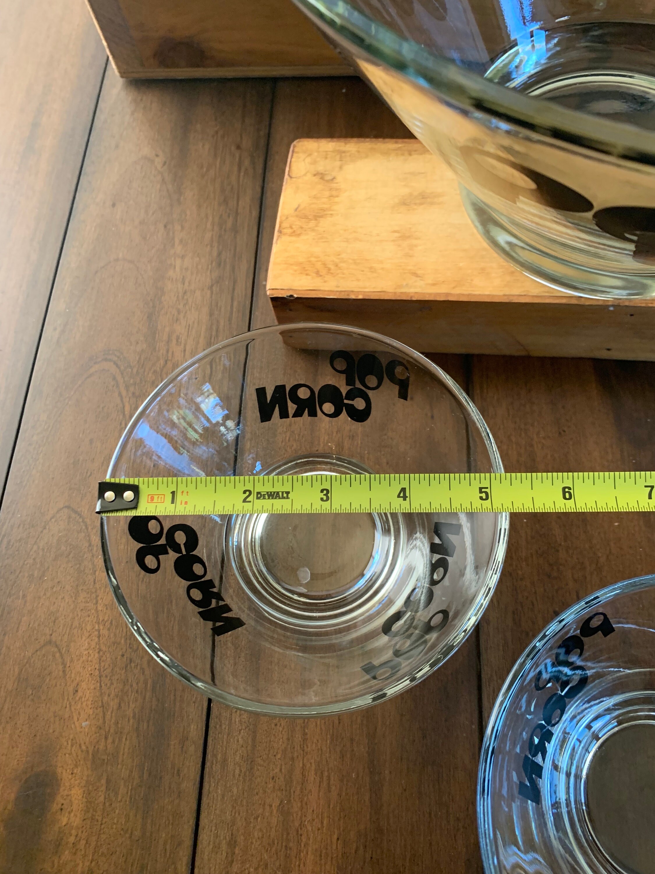Mid Century Wheaton Glass Popcorn Bowl Set (set of 5) - Etsy