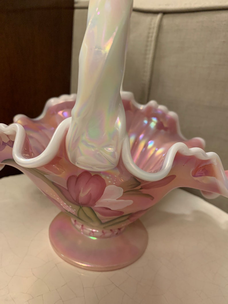 Fenton Legacy 95th Anniversary Pink Basket - Etsy