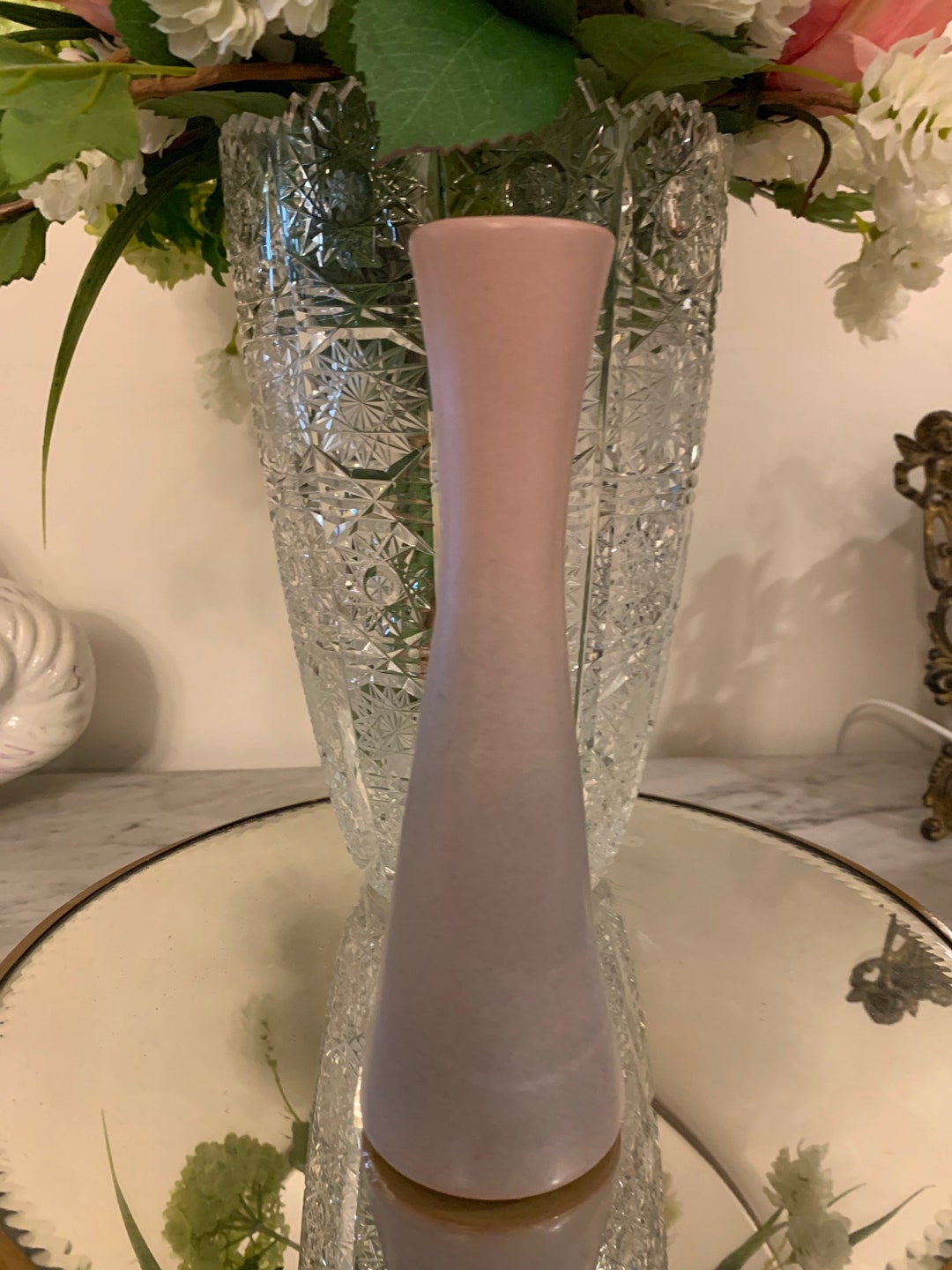Van Briggle Art Pottery Pink Stem Vase - Etsy
