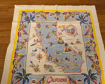 California Map Cloth - Etsy
