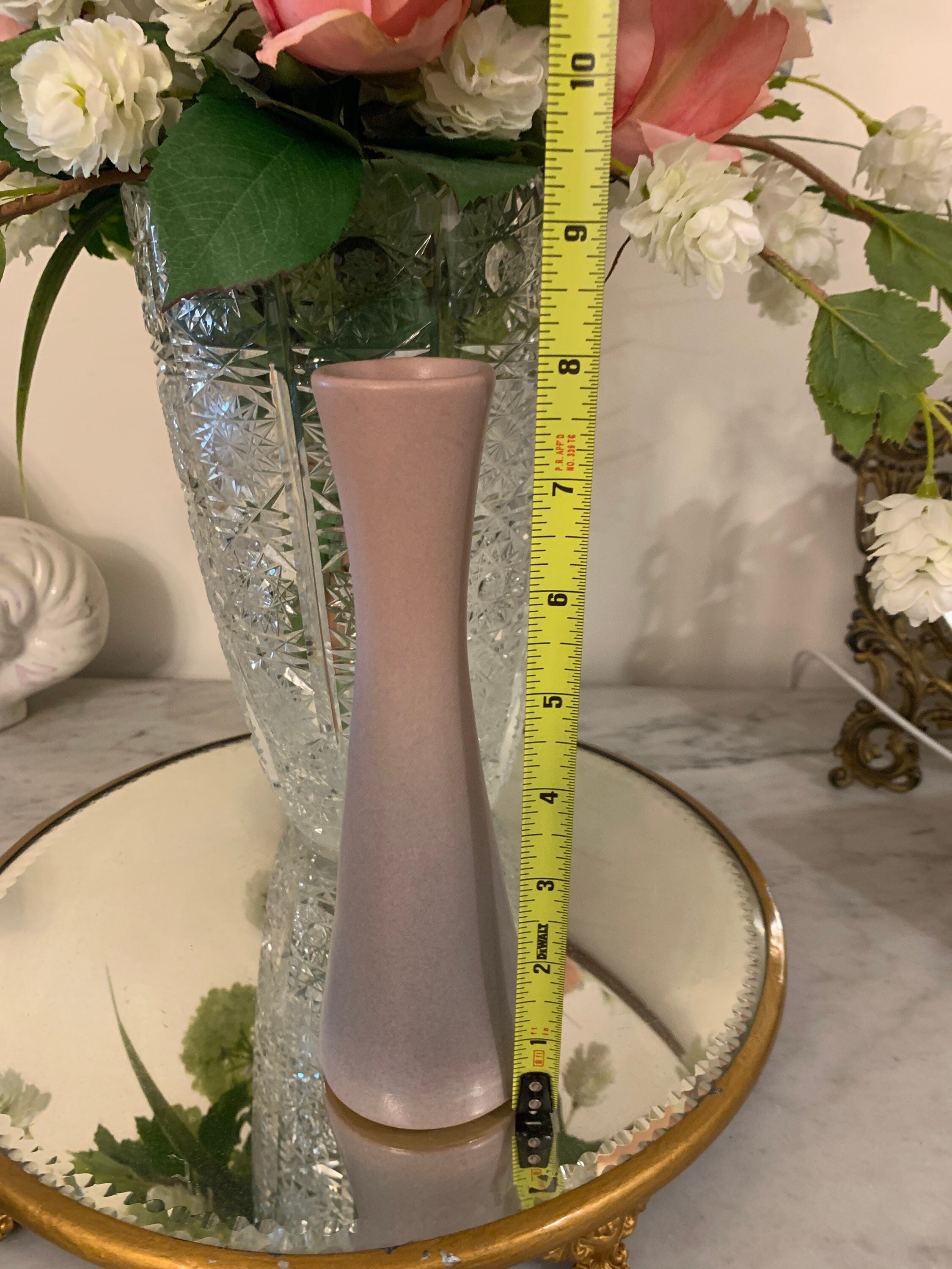 Van Briggle Art Pottery Pink Stem Vase - Etsy