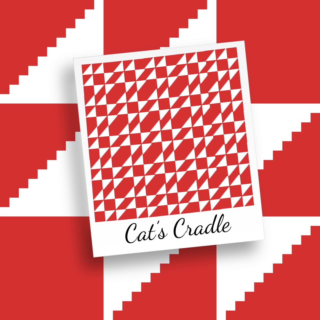 Mosaic Crochet Pattern Cat's Cradle Hybrid Crochet Colorwork Pattern ...