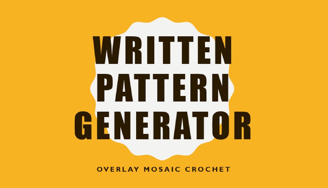 Convert Mosaic Crochet Charts to a Written Pattern Automatically - Etsy