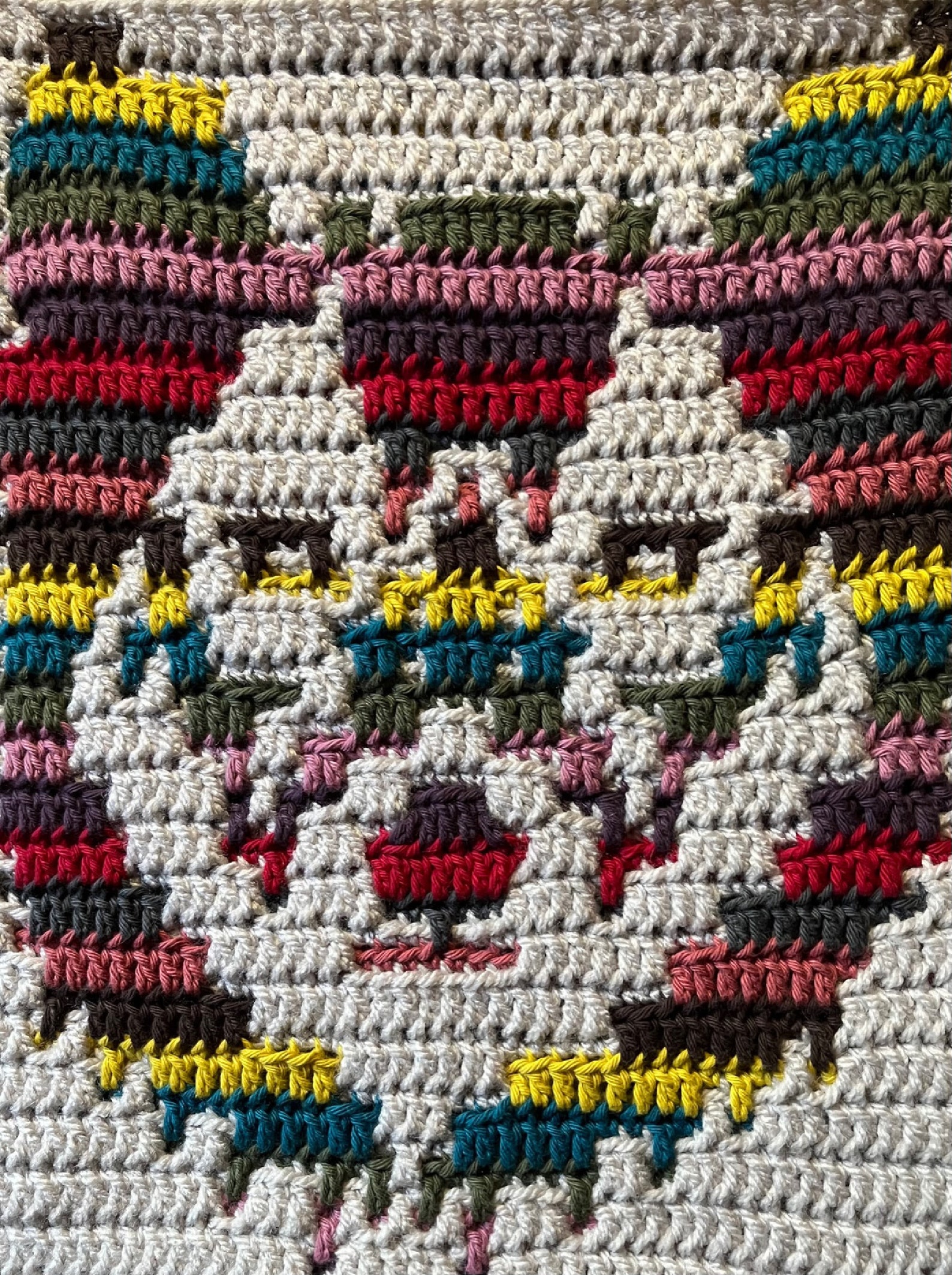 Wolf Mosaic Crochet Pattern: Square Blanket, Chart & Instructions (PDF ...