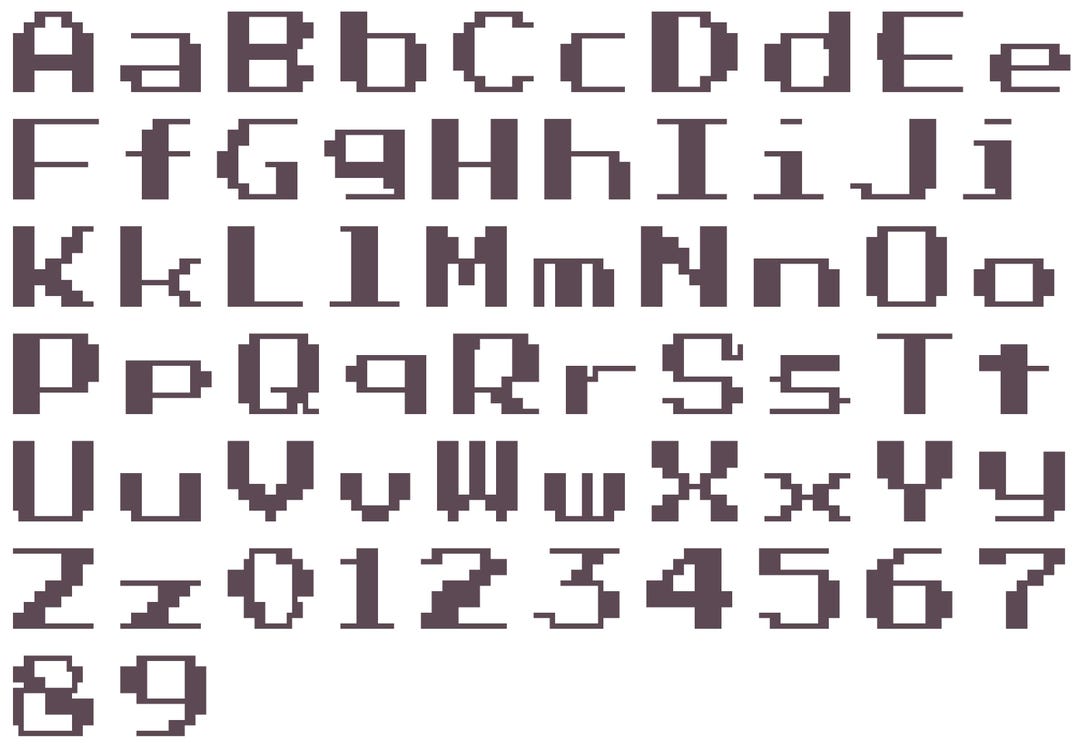 Mosaic Crochet Alphabet & Numbers Pattern: Retro Video Game Font (PDF ...