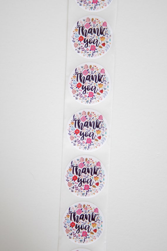 0.98 Say Thank You 10 Say Thank You Round Thank You Stickers for Gift ...
