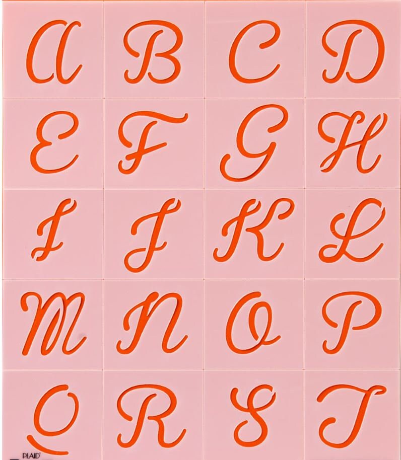 Lettering and Monogramming Template Kit Alphabet Script - Etsy