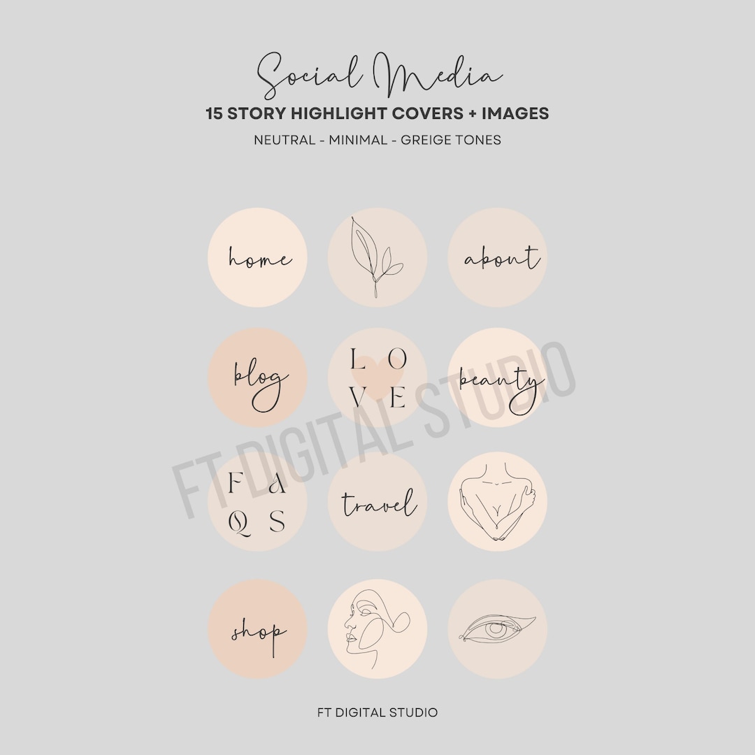 Social Media Story Highlight Covers + Images | Instagram Highlight ...