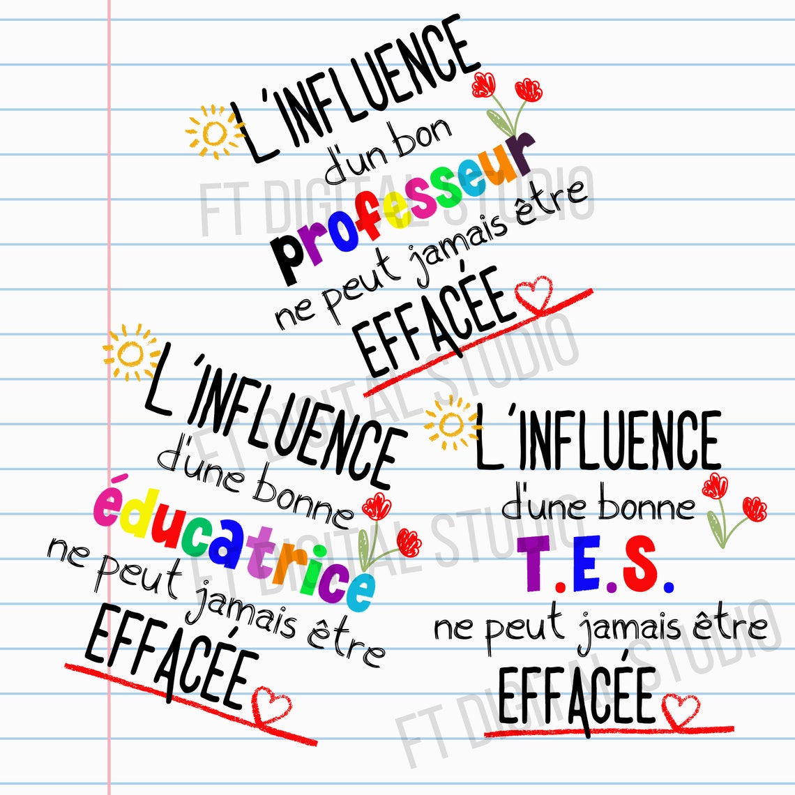 3 Fichiers PNG Francais | Cadeau Fin Annee | Professeur | Tes ...