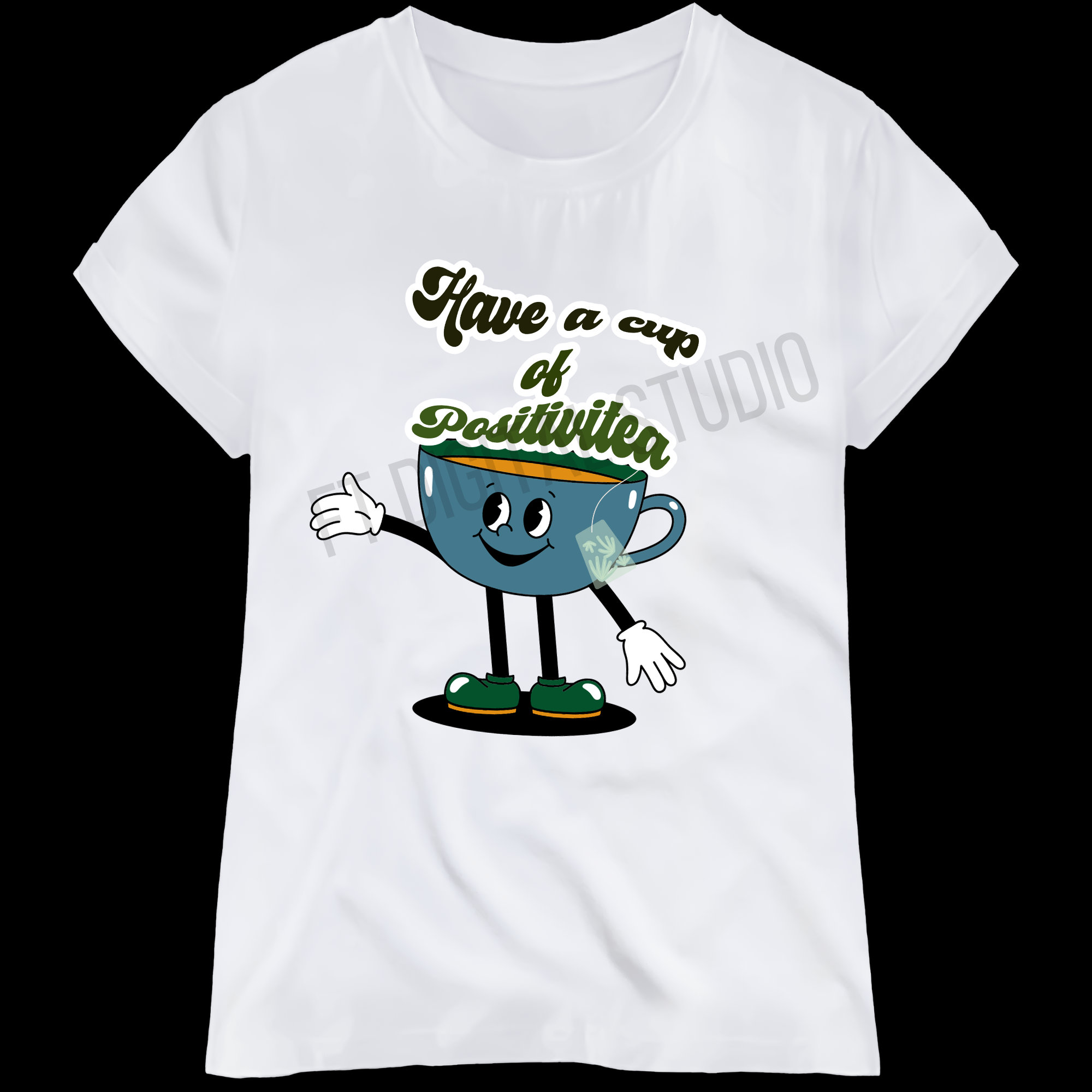 Tea Pun Png | Tea Png | Have a Cup of Positivitea | Dtf | Sublimation ...