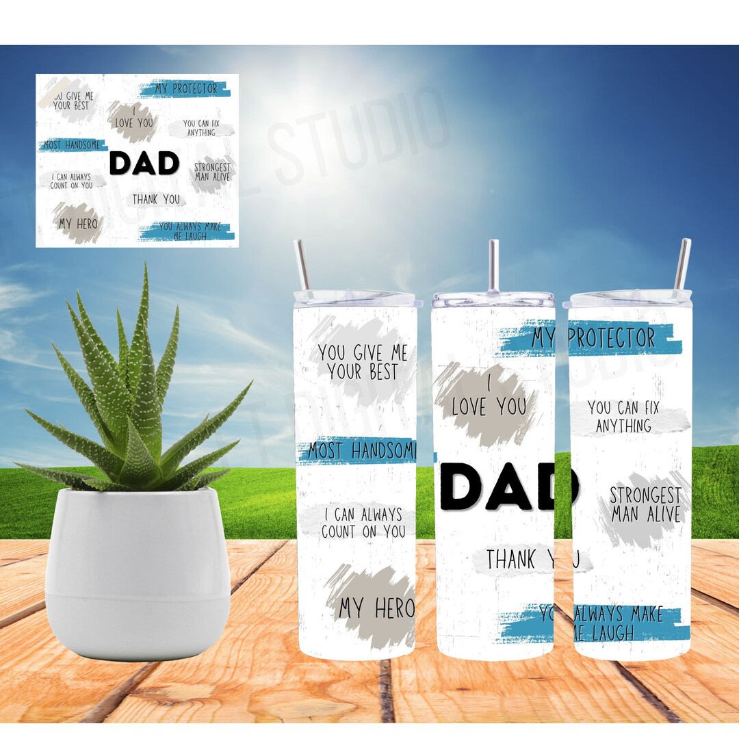 Tumbler Design for Dad| Fathers Day | Sublimation | Thanks Dad | Gift ...