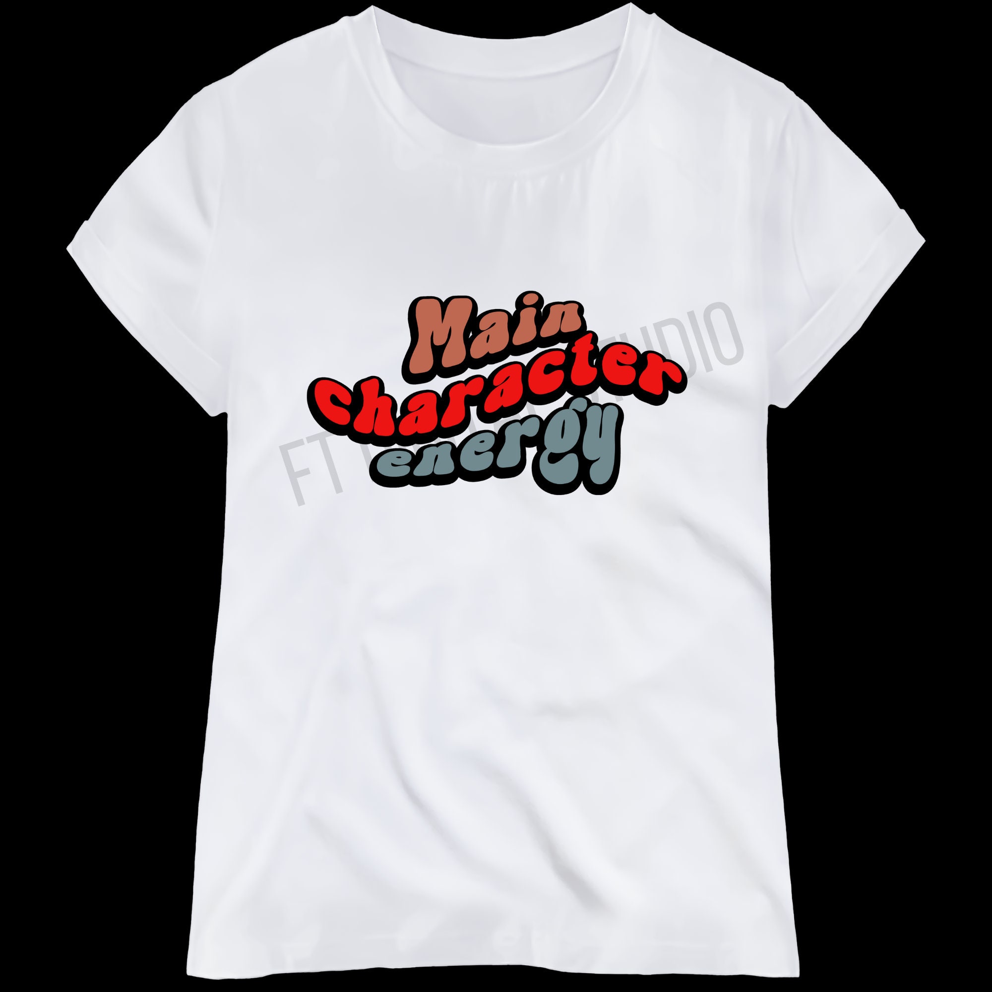 2 Png Main Character Energy| Retro Style Png | Dtf | Sublimation ...