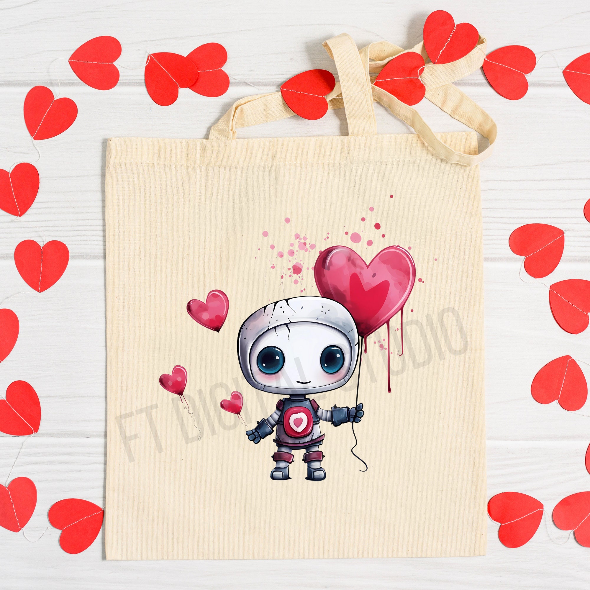 4 PNG | Bundle | Valentine's Day | Robot Valentines | Valentine's Day ...