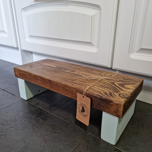 Rustic Wooden Step Stool - Etsy