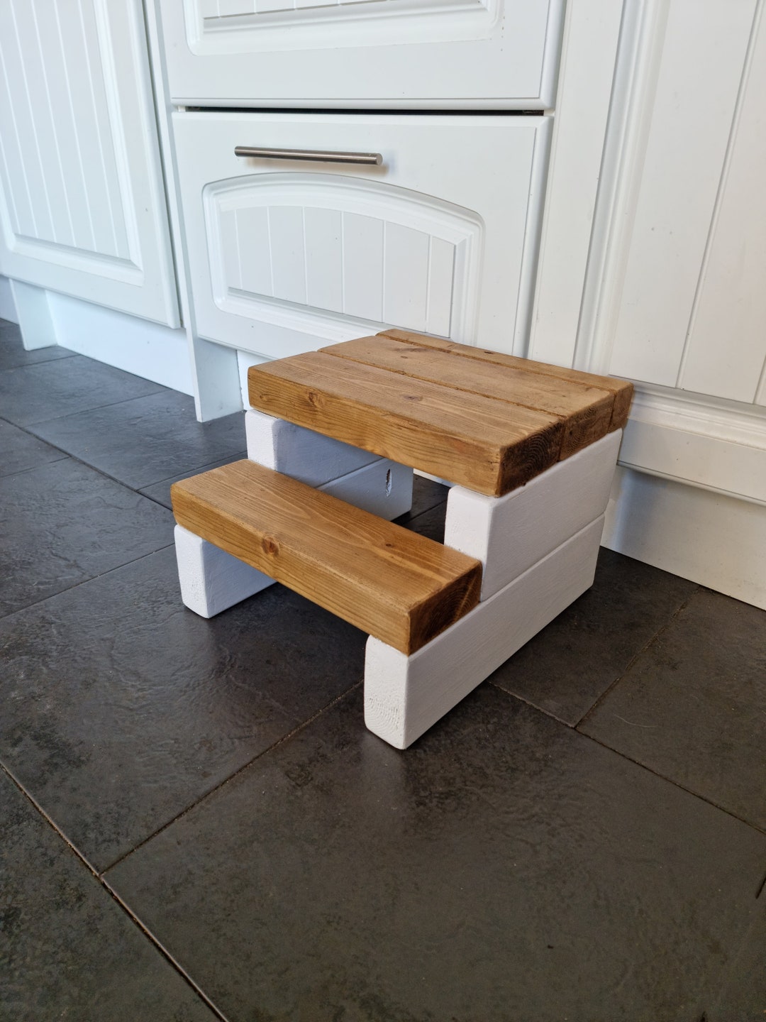 Handmade Wooden Step Stool / Kitchen Step / Kid Step / Bathroom Step ...