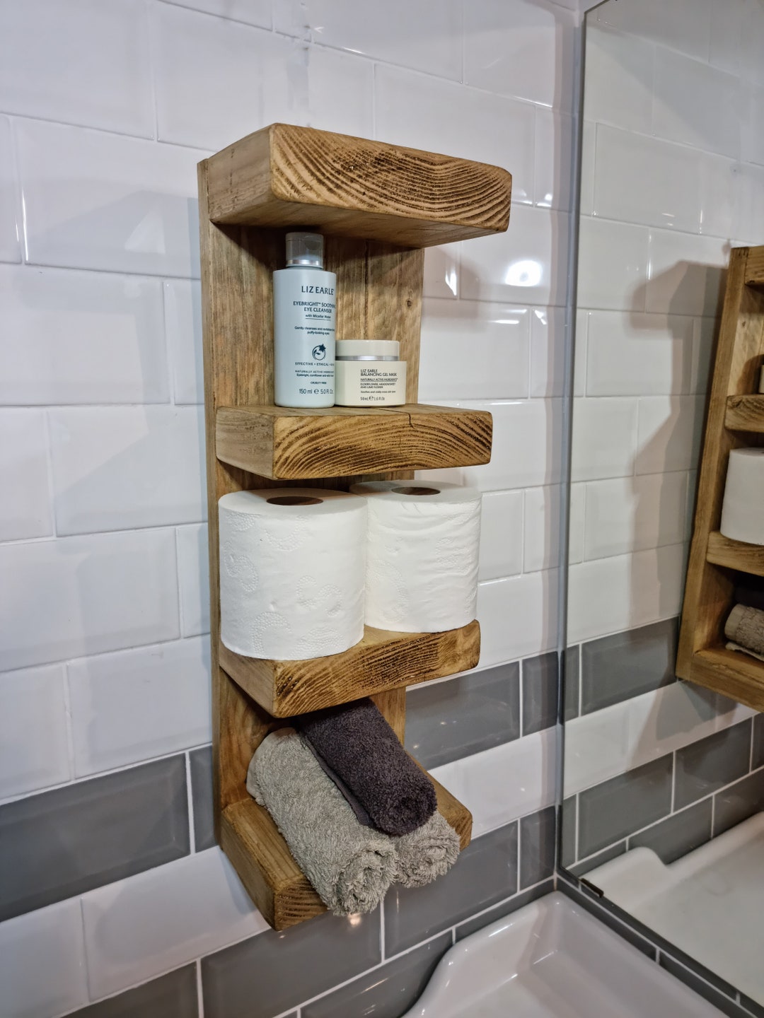 Reclaimed Wood Shelving / Bathroom Shelving / Bathroom Decor / Rustic ...