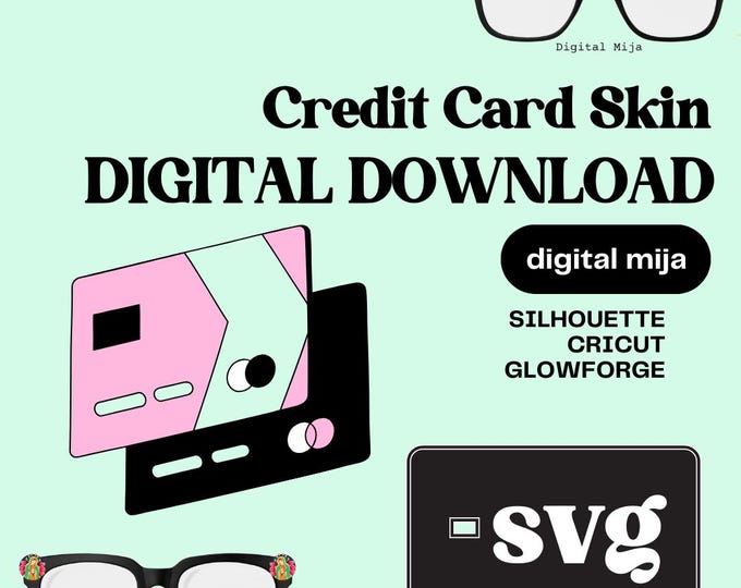 Credit Card Skin SVG Debit Card Skin SVG Vinyl Silhouette Cricut Cameo ...