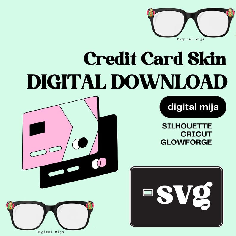 Credit Card Skin SVG | Debit Card Skin SVG | Vinyl | Silhouette ...