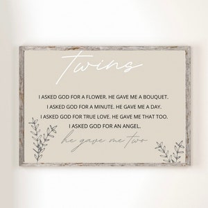 Twins Poem Print - Etsy