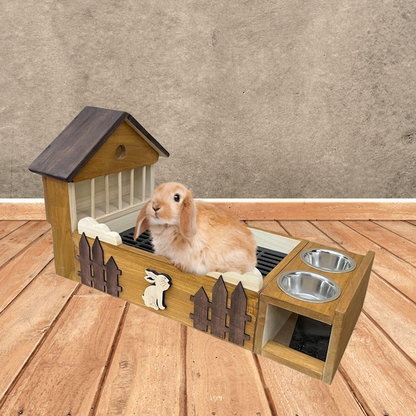 Rabbit Litter Box Hay Feeder - Etsy