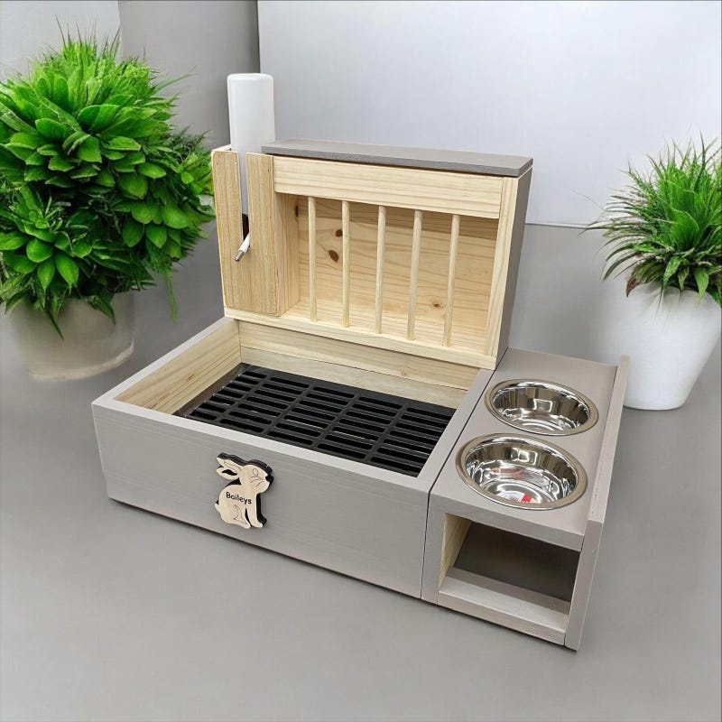 Rabbit Litter Box Hay Feeder - Etsy