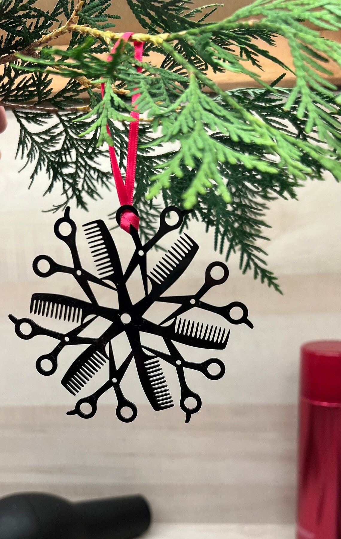 Hairdresser Hair Stylist Barber Appreciation Snowflake Ornament Comb ...