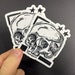 Gothic Skull Linocut Print Vinyl Sticker - Etsy