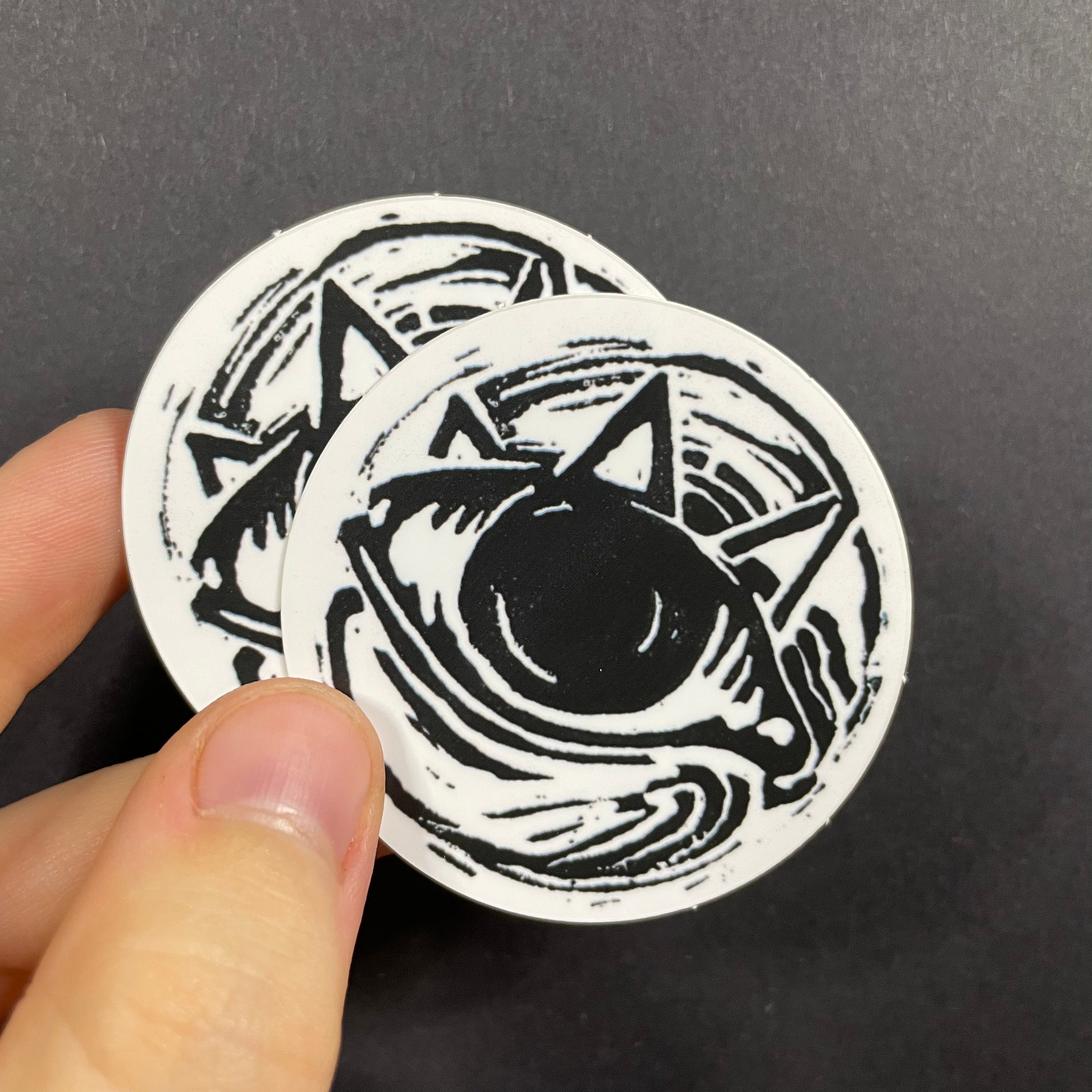 Eye Linocut Print Vinyl Sticker - Etsy