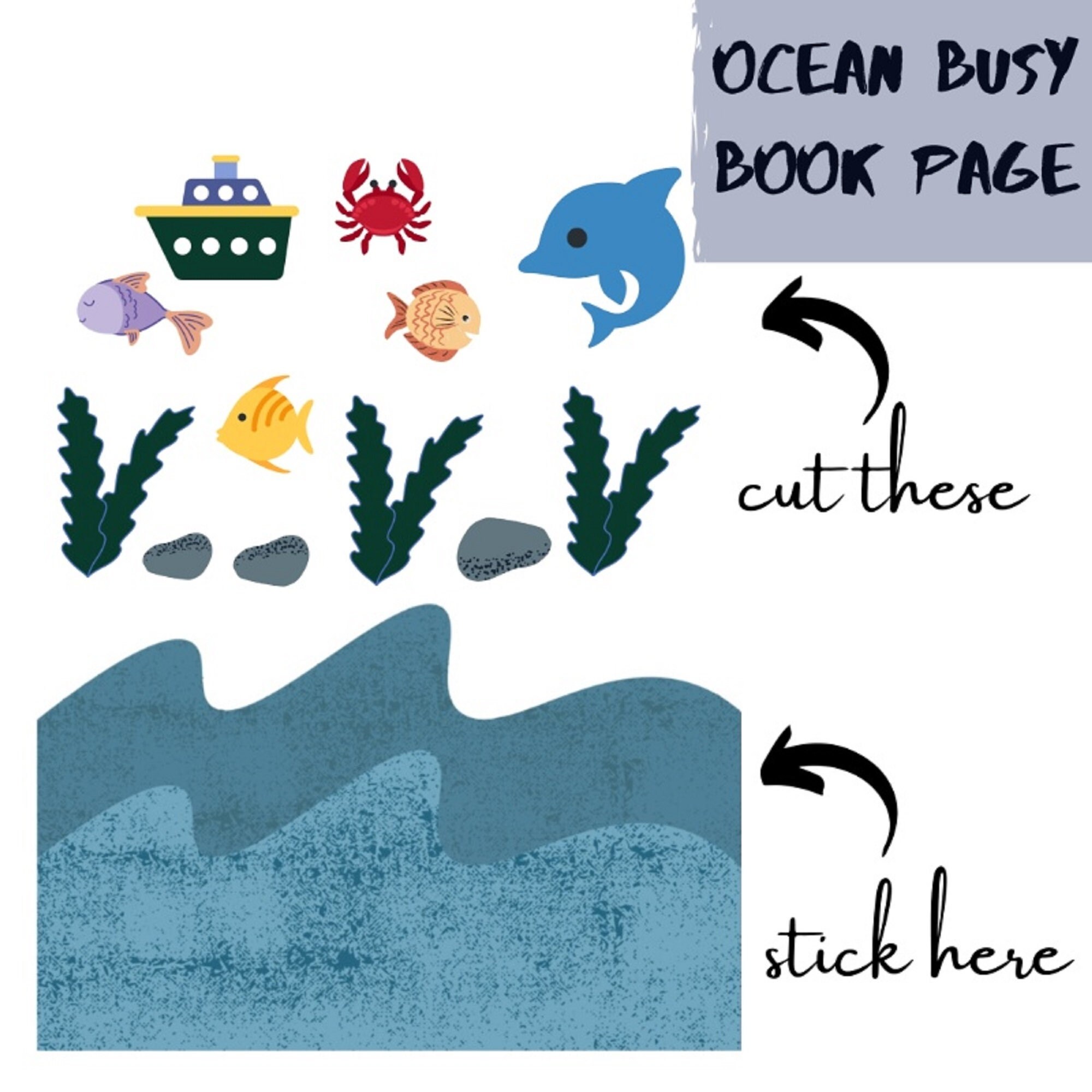Ocean Busy Book Printable | Toddler | Preschool | Learning Flipbook ...