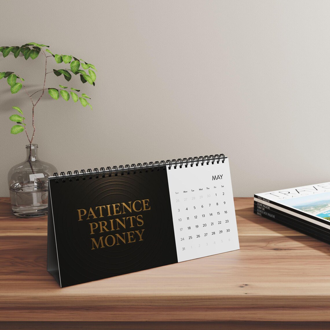 The Traders Year - Luxury Gold & Black Desk Calendar for Traders ...