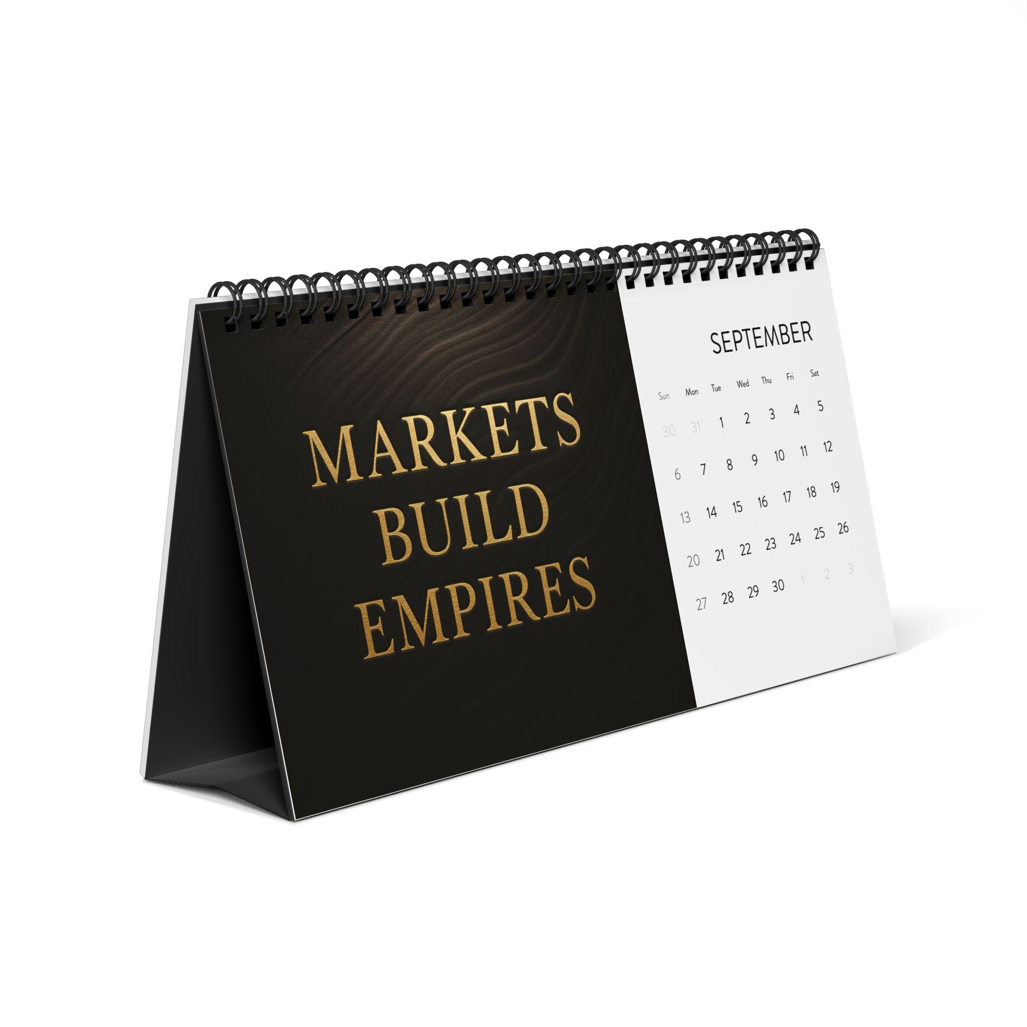 The Traders Year - Luxury Gold & Black Desk Calendar for Traders ...