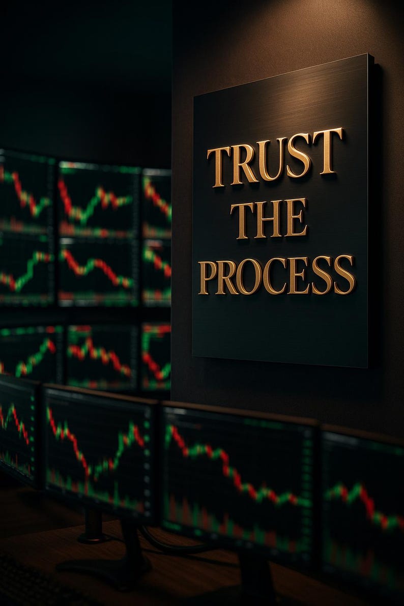 Trust the Process – Black Gold Luxury Trading Poster | Minimalist ...