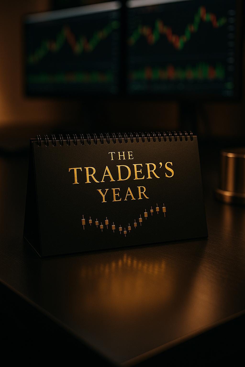 The Traders Year - Luxury Gold & Black Desk Calendar for Traders ...