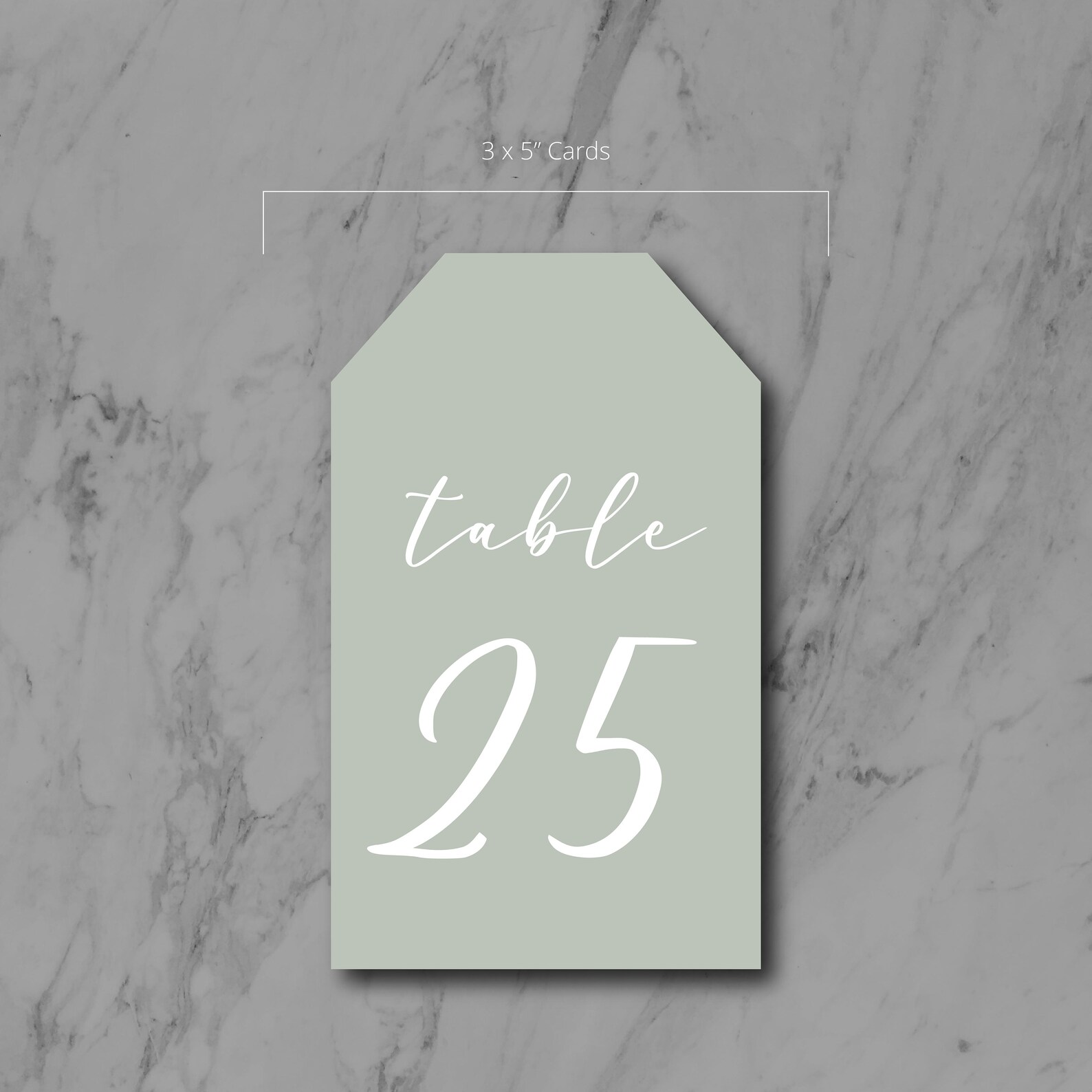 Sage Green Wedding Table Number Cards (*numbers 25-40) - Modern Wedding ...