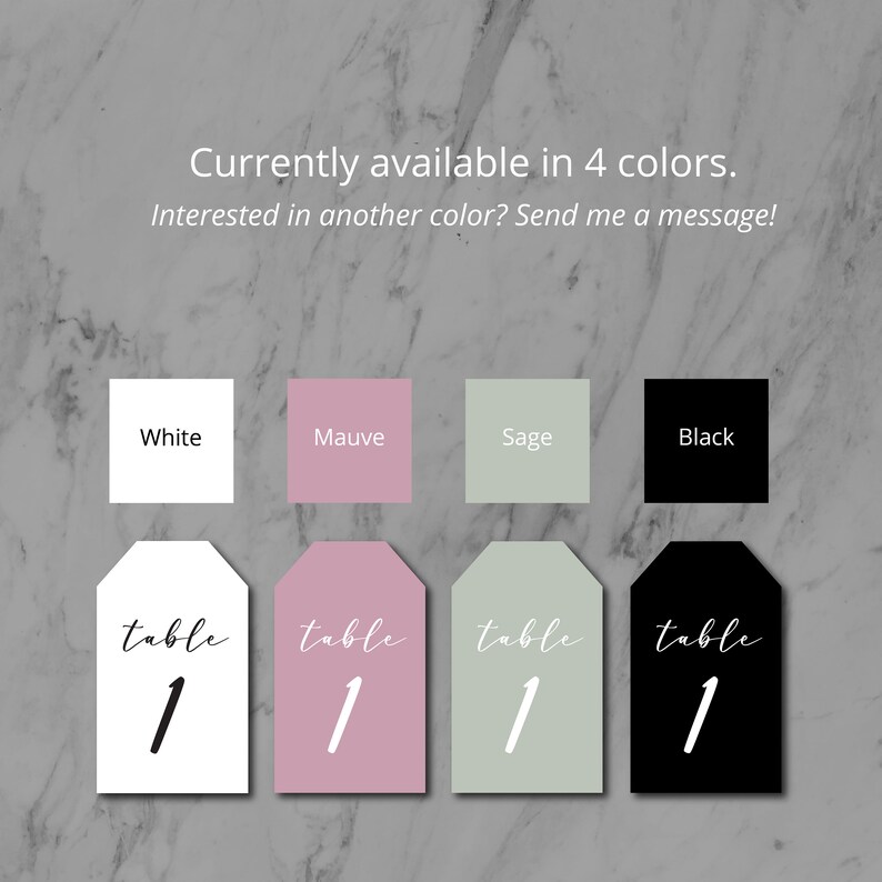 Sage Green Wedding Table Number Cards - Modern Wedding Decor - 3x5 ...