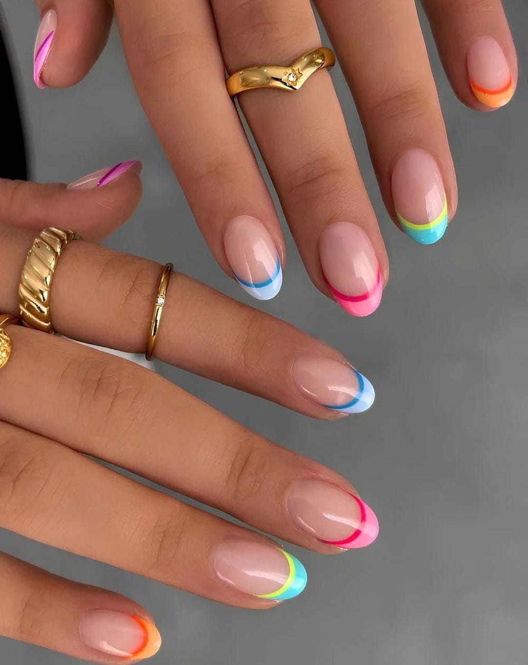 Handmade Custom Gel Press on Nails: Premium Quality, Handpainted ...