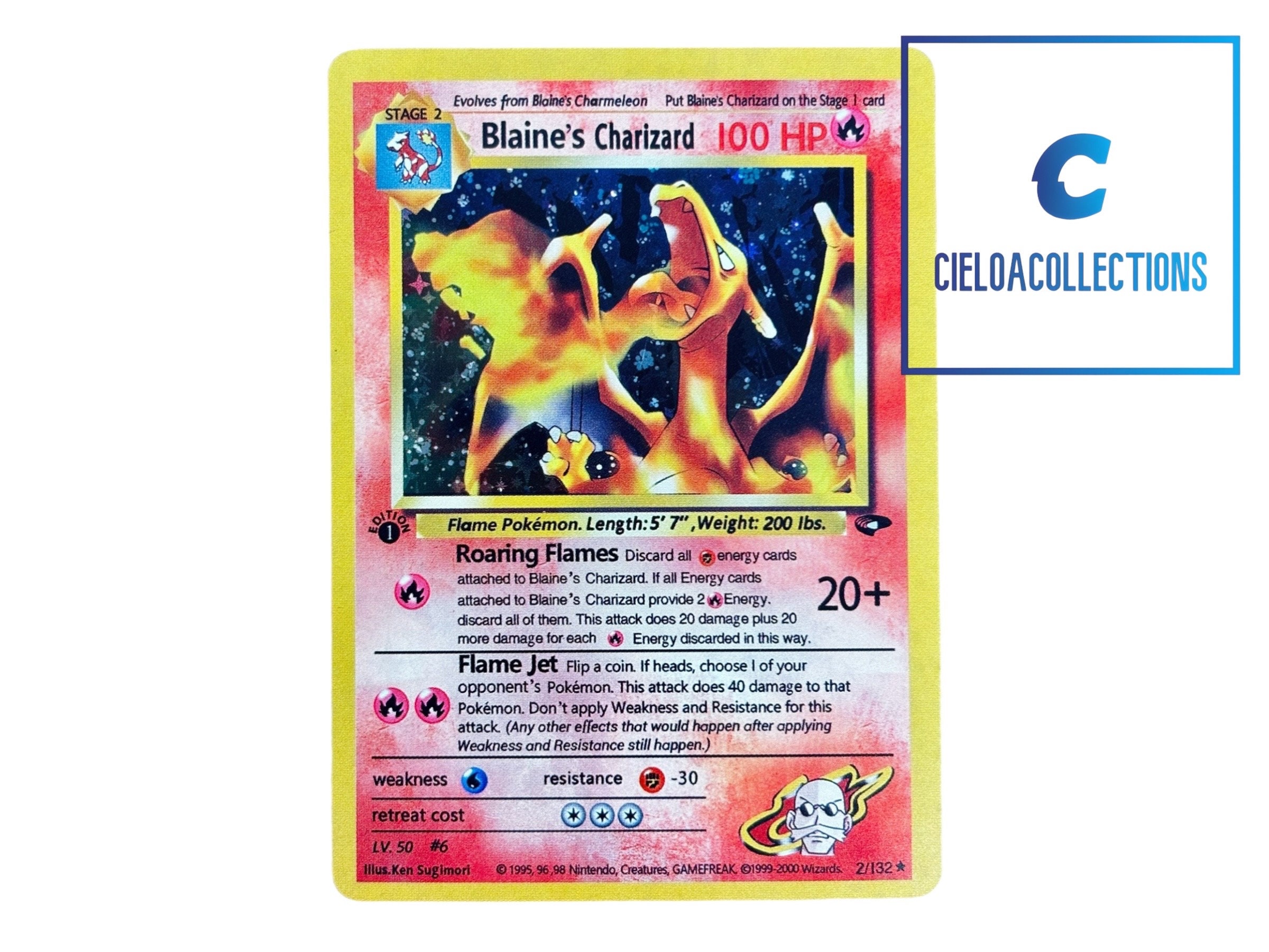 1st Edition Blaine's Charizard high Quality Proxy - Etsy