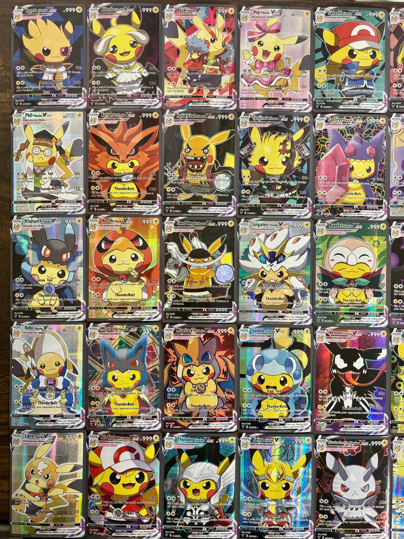 Pikachu Custom Cards Deck - Etsy