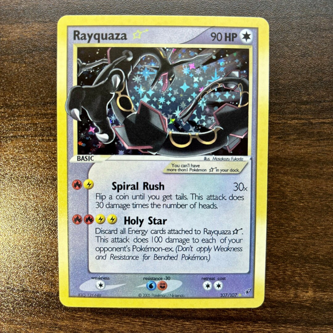 Rayquaza Goldstar EX Deoxys Rayquaza High Quality Proxy - Etsy