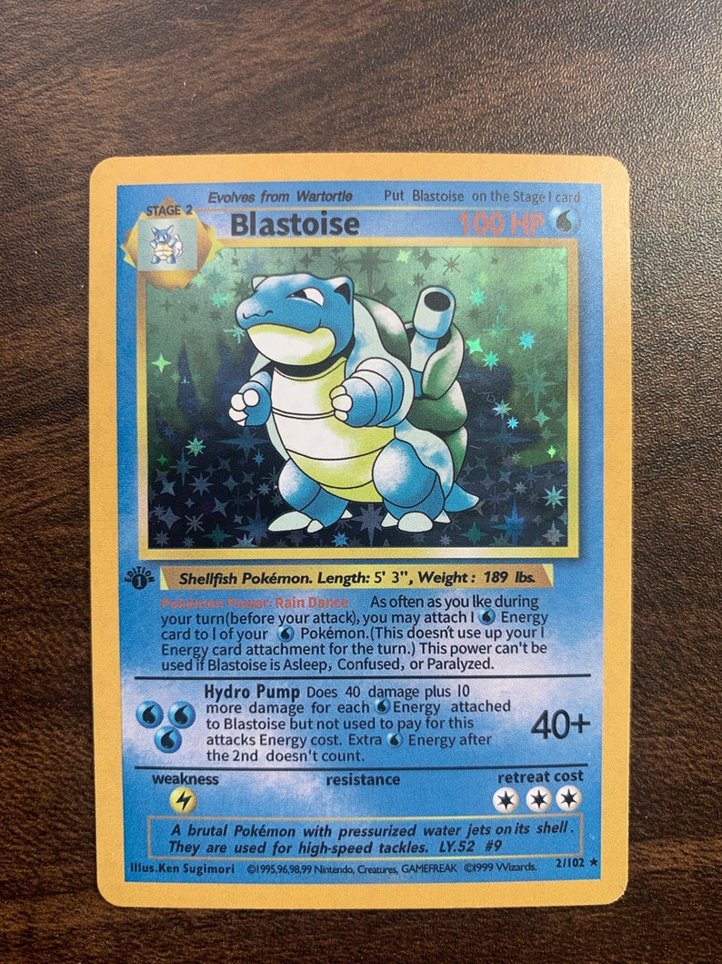 1st Edition Blastoise Base Set high Quality Proxy - Etsy