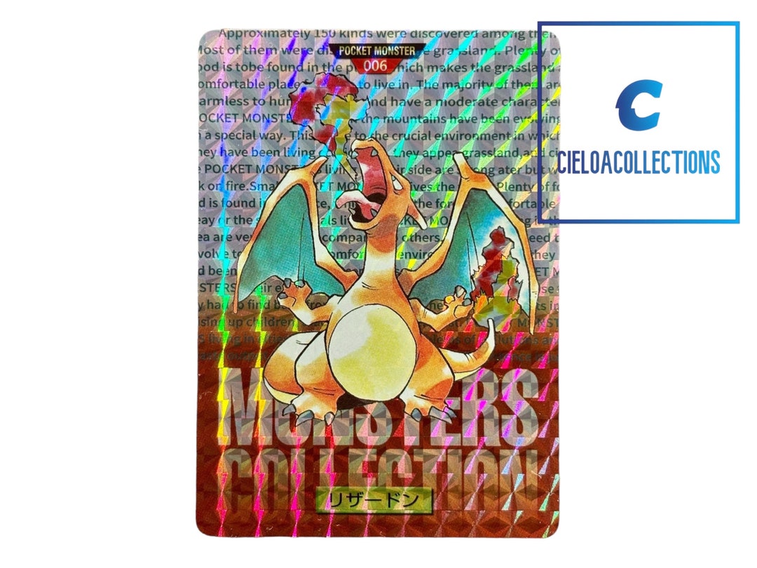 Charizard Red Monsters Collection Card Prism Japanese Card - Etsy