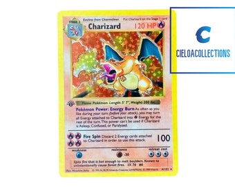 1999 Charizard 1st Edition Base Set Holographic Proxy Card - Etsy