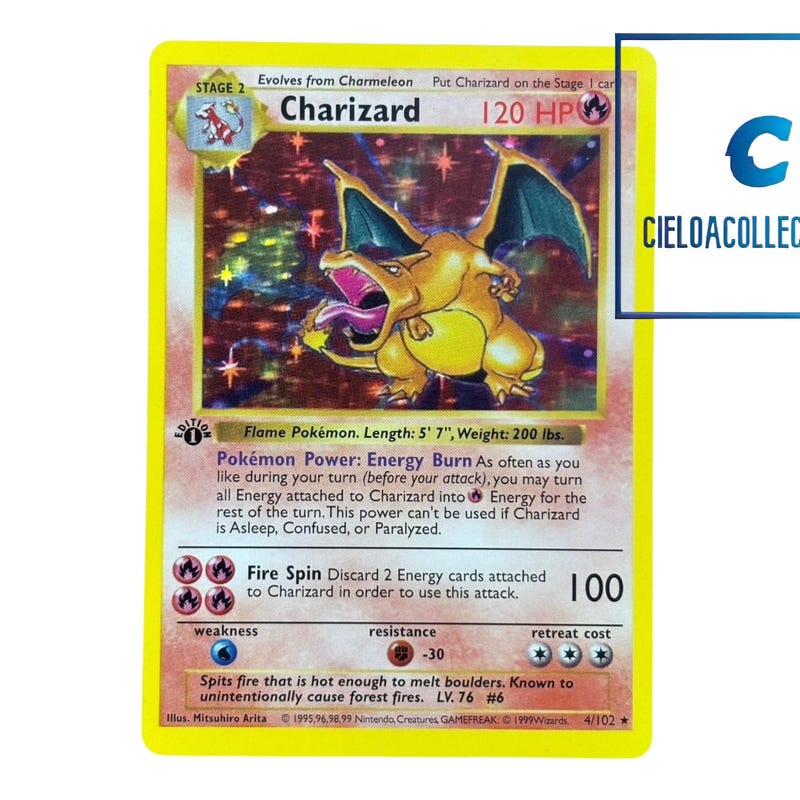 First Edition Charizard - Etsy