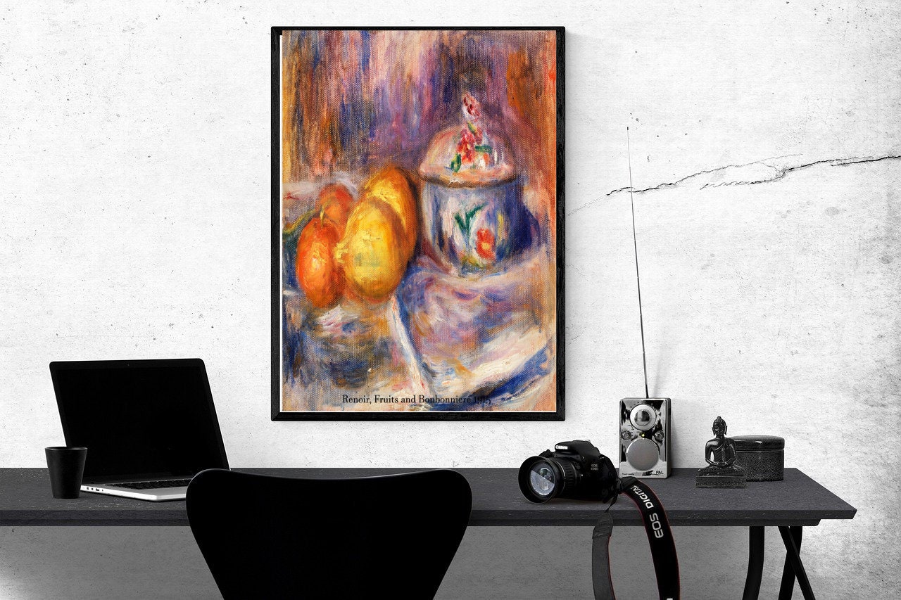 Set of 3, Pierre-auguste Renoir Printable Wall Art, Orange and Bananas ...