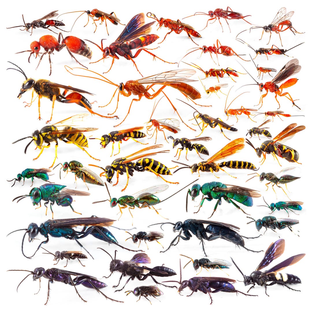 Rainbow of Wasps - Poster - Etsy