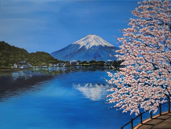 Mount Fuji Painting Original Art Acrylic Painting Landscape 18 | Etsy