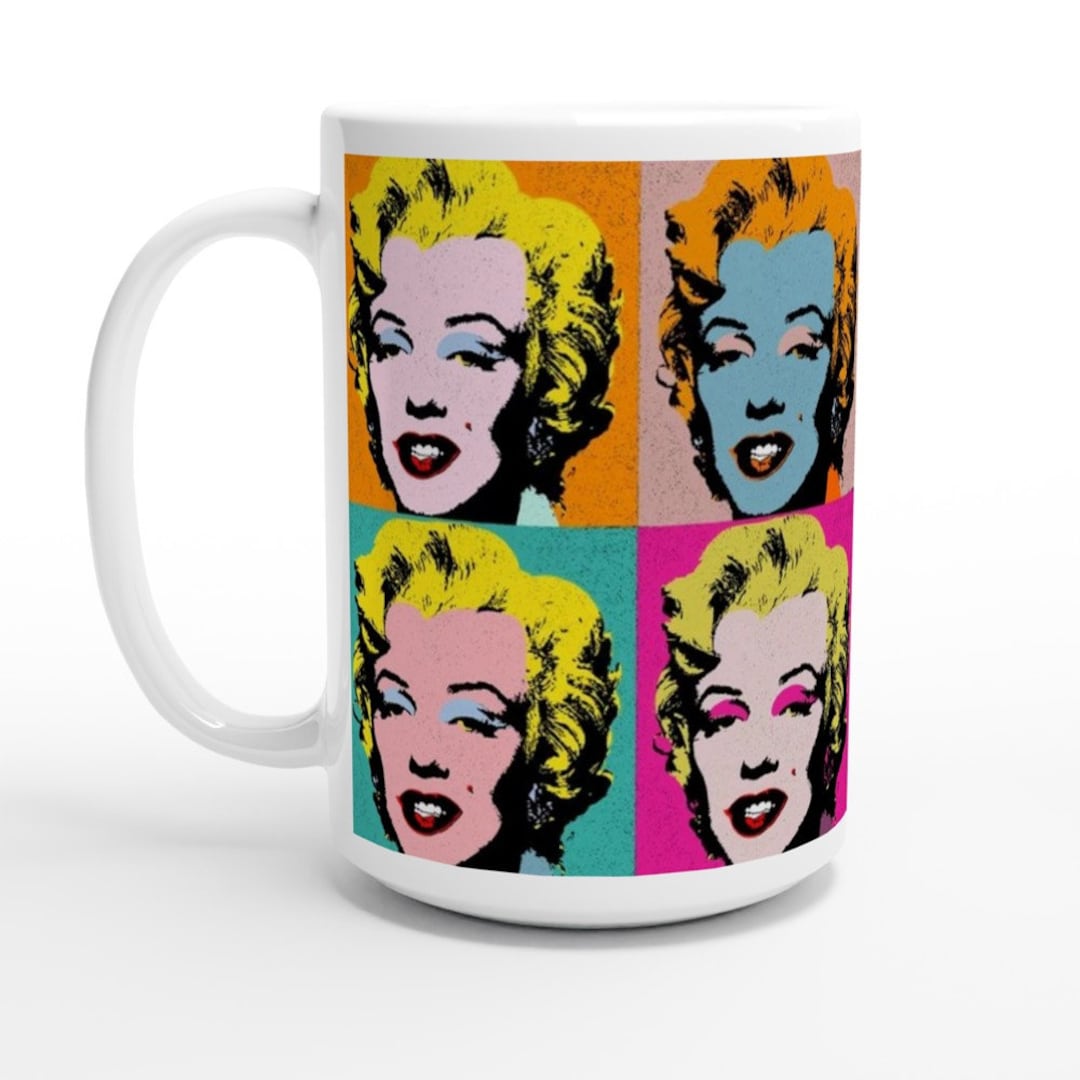 Andy Warhol Marilyn Monroe White 15oz Ceramic Mug - Etsy