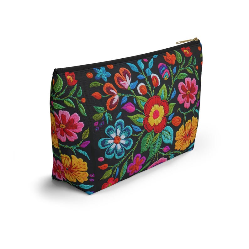Colorful Mexican Floral Embroidered "appearance" Looking Accessory ...